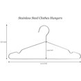 10 Pack Stainless Steel 15.75 Inches Clothes Hangers - Strong Heavy ...