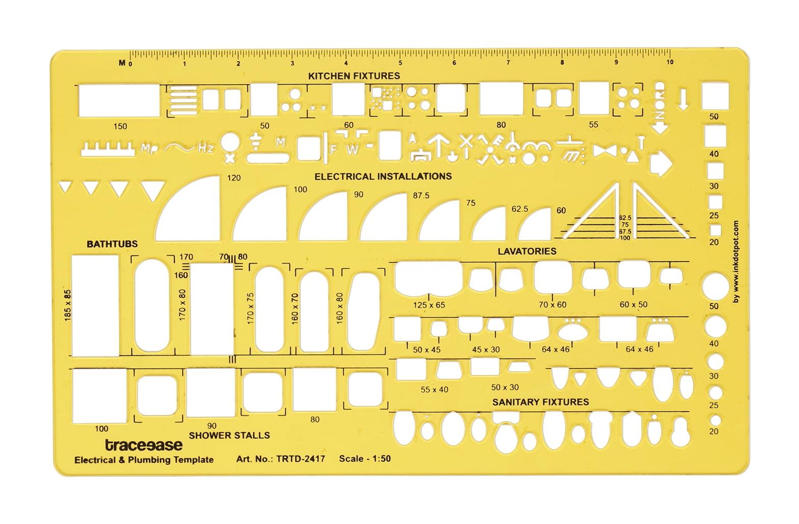Traceease Electrical Drafting Electrical & Plumbing Template Drawing ...