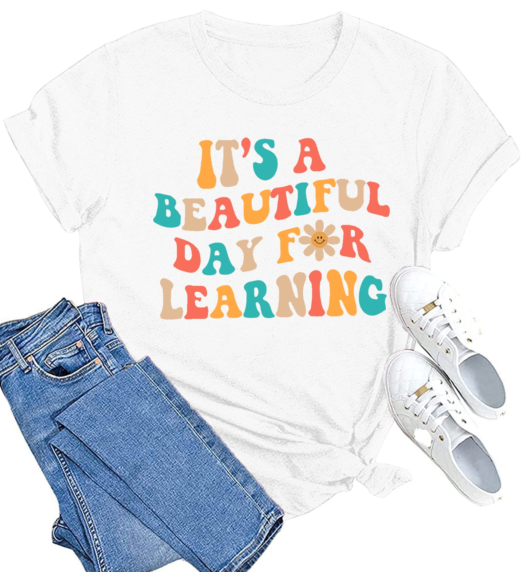 LAZYCHILD Women Teacher Life Shirt Teacher Gift Short Sleeve Shirts It ...
