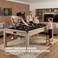 7FT 3-in-1 Pool Dining and Table Tennis Combo Table with Accessories ...