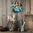 1pc 8x8 inch Aluminum Round Sign - Vintage Mechanic Woman Design with ...