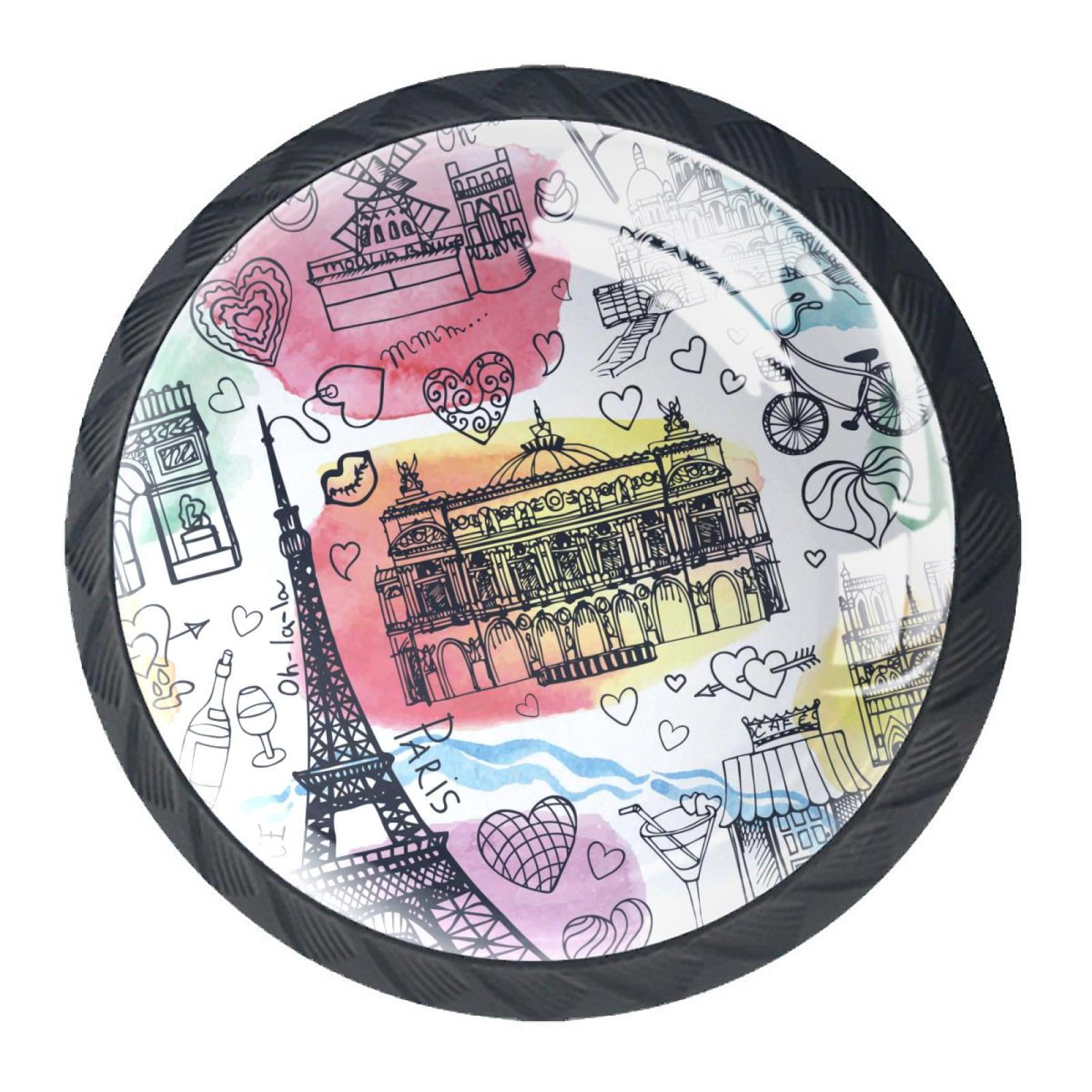 4 Pcs World Famous Buildings Knobs for Kitchen Cabinet Cupboard Dresser ...