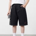 Angala Toddler Boys Shorts Elastic Waist Solid Denim Cargo Shorts ...