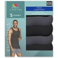 Fruit Of The Loom Mens 5-Pack Assorted Comfort Tanks, Moisture Wicking ...