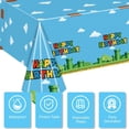 3PCS Video Game Tablecloth, Super Theme Plastic Tablecover Disposable ...