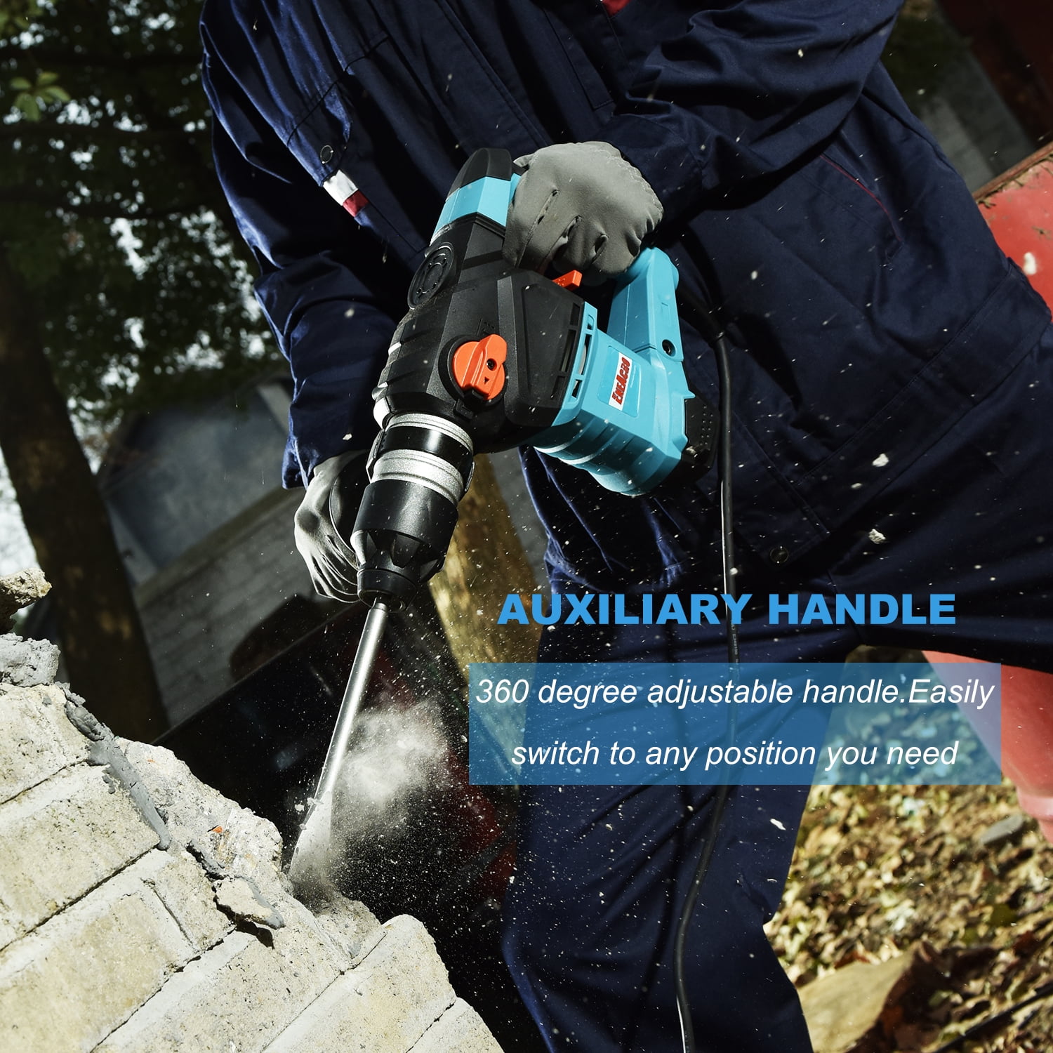 Buy ENEACRO 1-1/4 Inch SDS-Plus 12.5 Amp Rotary Hammer Dril,Safety ...