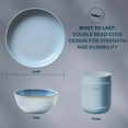 Corelle Stoneware 16-piece Dinnerware Set, Service for 4, Nordic Blue ...