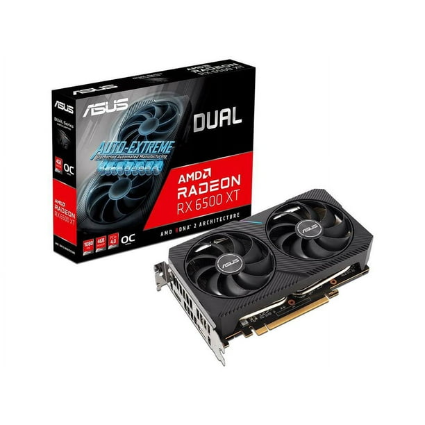 Tarjeta de Video AMD Radeon RX 6500 XT ASUS DUAL, 4GB GDDR6, 1xHDMI Asus DUAL-RX6500XT-O4G ...