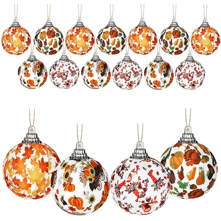 16 Pieces Small Tree Fall Thanksgiving Ornament Fall Tree Ornaments ...