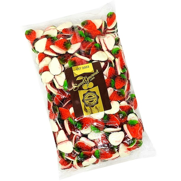 SweetGourmet Strawberries and Cream | Foam Bottom Gummy Candy | 5 ...