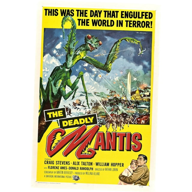 Deadly Mantis Movie poster 12x16 Print on Metal Sign 12in x 16in Square ...