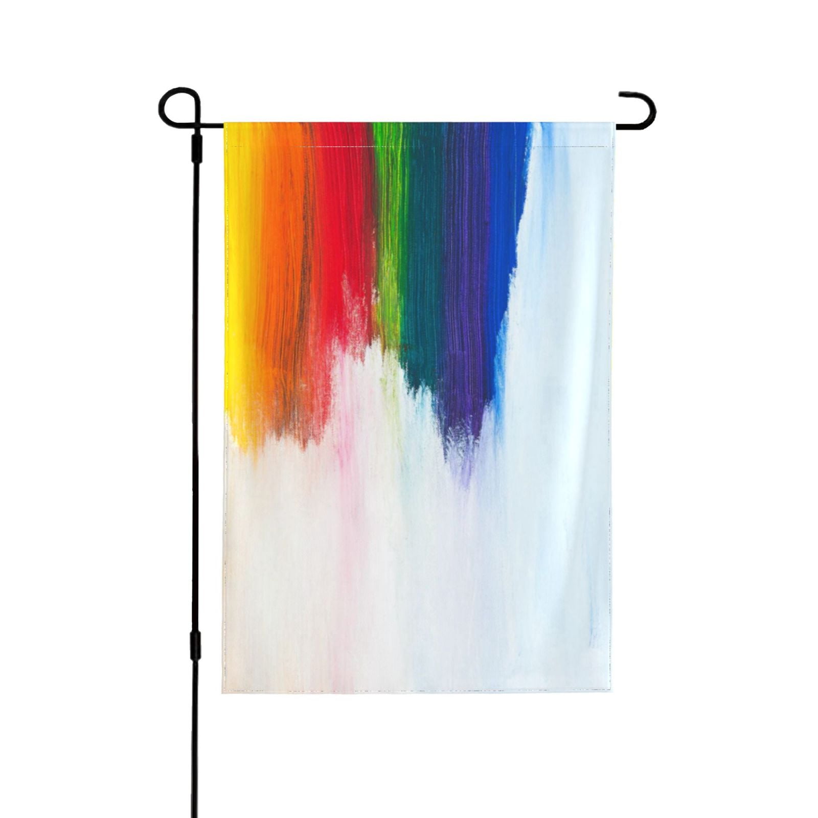 ZNDUO Colorful Oil Painting Pattern Garden Flag, 12.5"x18" Double Sided ...
