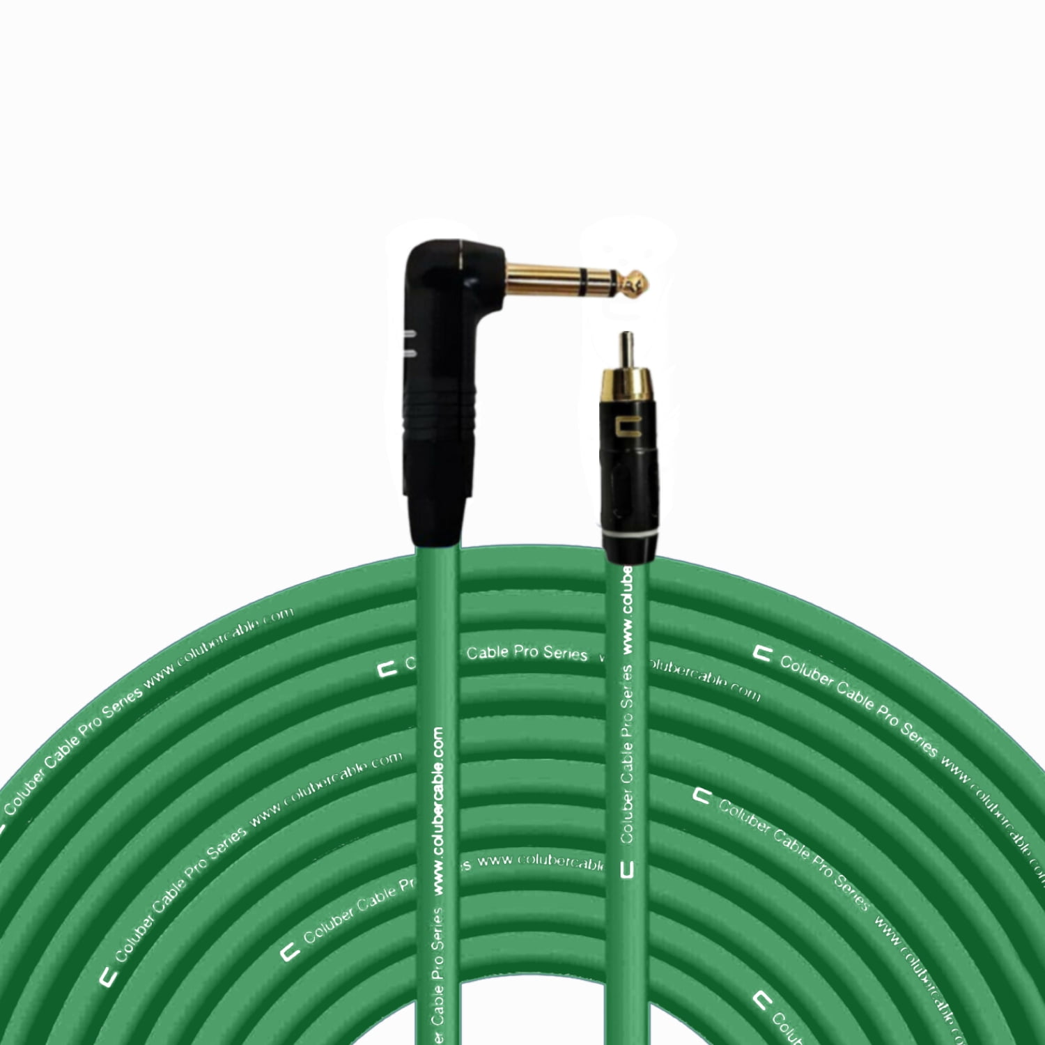 Coluber Cable - Right Angle 1/4" TRS to RCA Male - Pro Audio Connector ...