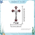 2 Pieces 3 Inch Metal Enamel Standing Crucifix Glow in The Dark Saint ...