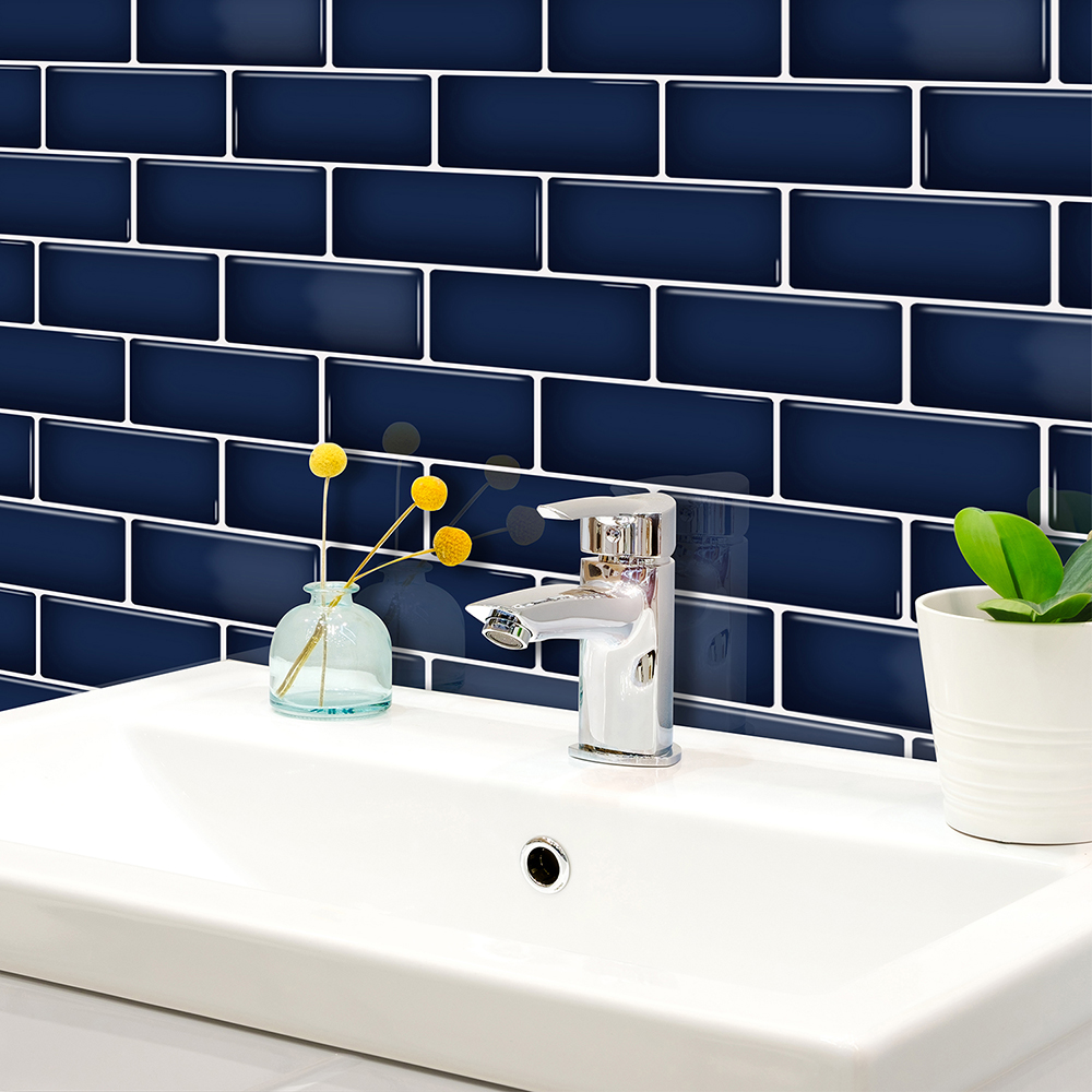 Blue Bathroom Tile Stickers – Rispa