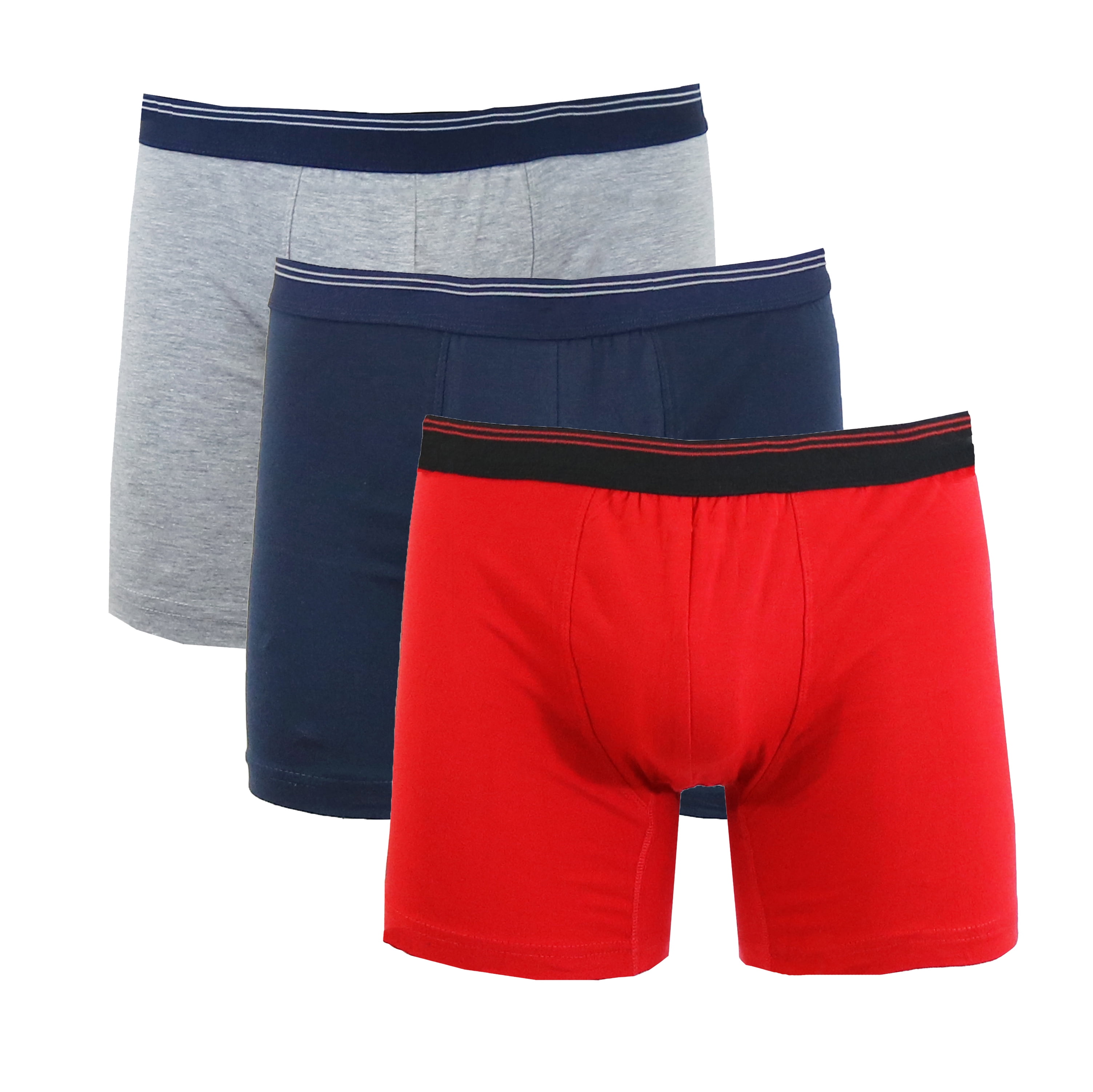 GBH Mens Cotton Blend Tag-less Boxer Briefs (3-Packs) - Walmart.com