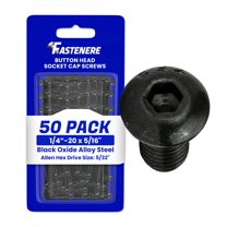 Fastenere Button Head Socket Cap Screws - 1/4-28 x 1-1/2" (25-Pcs ...