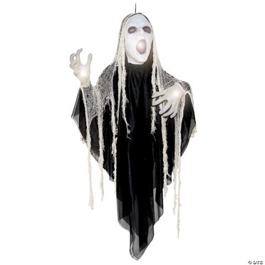 Sunstar Halloween Animated Skeleton Flying Reaper Decoration, Scary ...