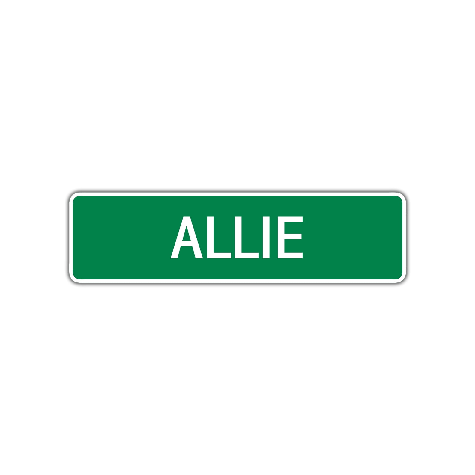 Allie Girls Children Name Indoor Outdoor Letter Printed Label Wall ...