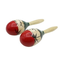 2 Pcs Wooden Maracas Percussion Instrument, Teaching Aids, Musical Toy ...