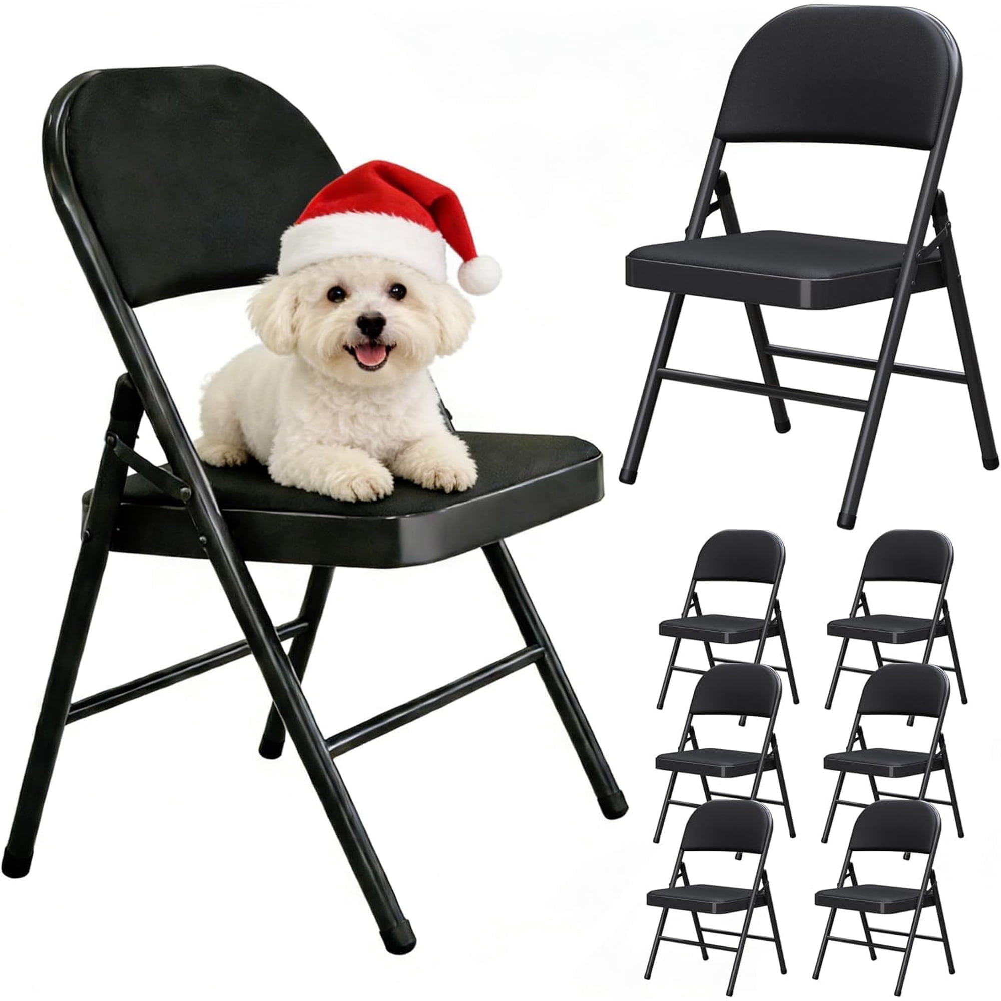 Click here for Jmgjoy Folding Chairs 8 Pack portable Stackable Se... prices