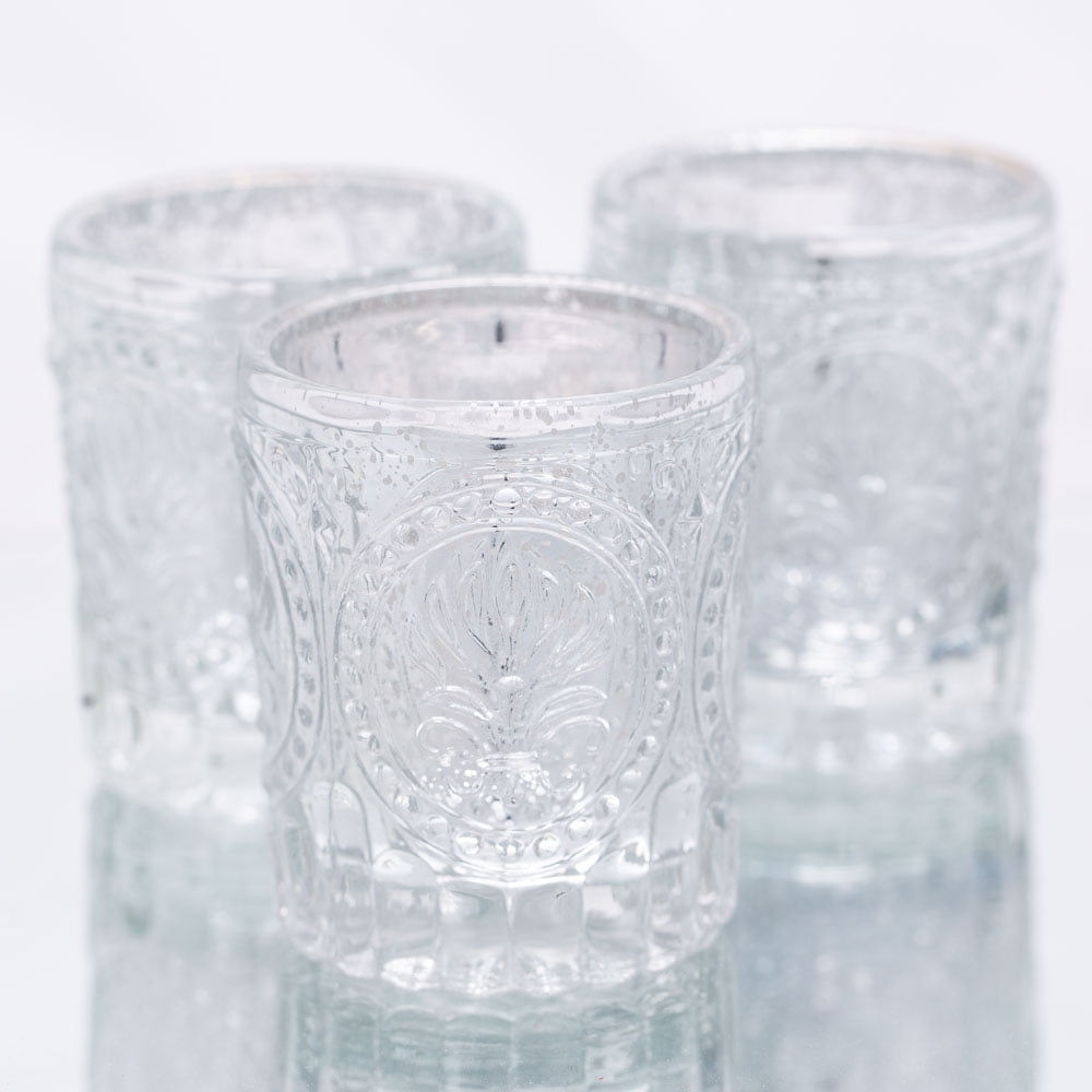 Richland Votive Holders Mercury Primrose Silver Set Of 12