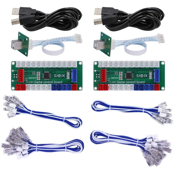 FYBTO Arcade Game USB Encoder Zero Delay 2 Player Gamepad Button Joystick Controller for FYBTO ...