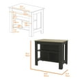 Newboti Furniture Kitchen Island, kitchen table 35" H, Four Legs, Three ...