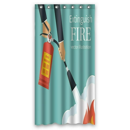Extinguish Fire Fireman Hold In Hand Fire Extinguisher Waterproof ...