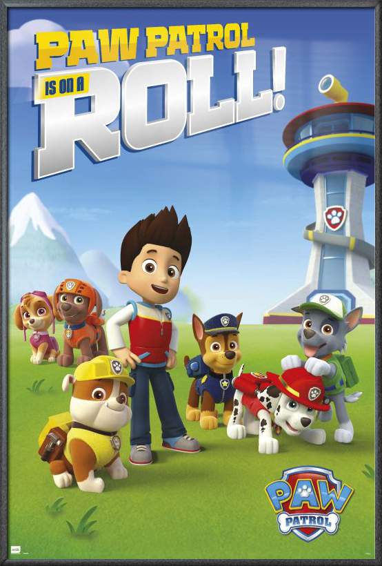 Paw Patrol - Framed TV Show Poster (Paw Patrol Is On A Roll) (Metallic ...
