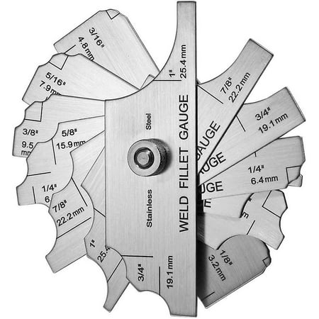 YERDGARY Fillet Weld Gauge Mg-11 Convex Welding Metric Inch Stainless ...