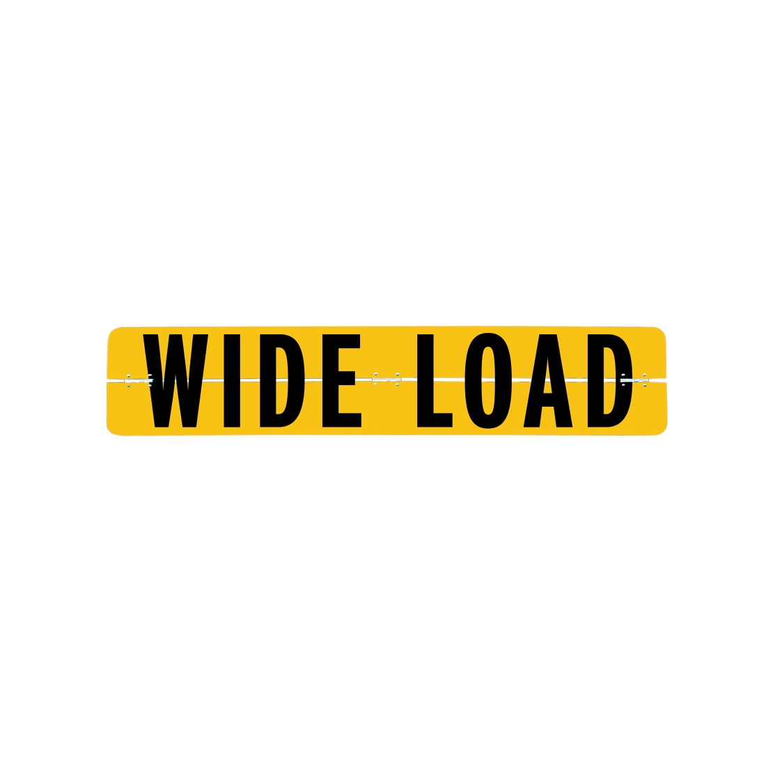 VULCAN Wide Load Sign For Escort Vehicles - Hinged Aluminum - 12 Inch x ...
