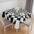 3D Checkerboard Tunnel Table Cloth 60x60in, Waterproof Square ...
