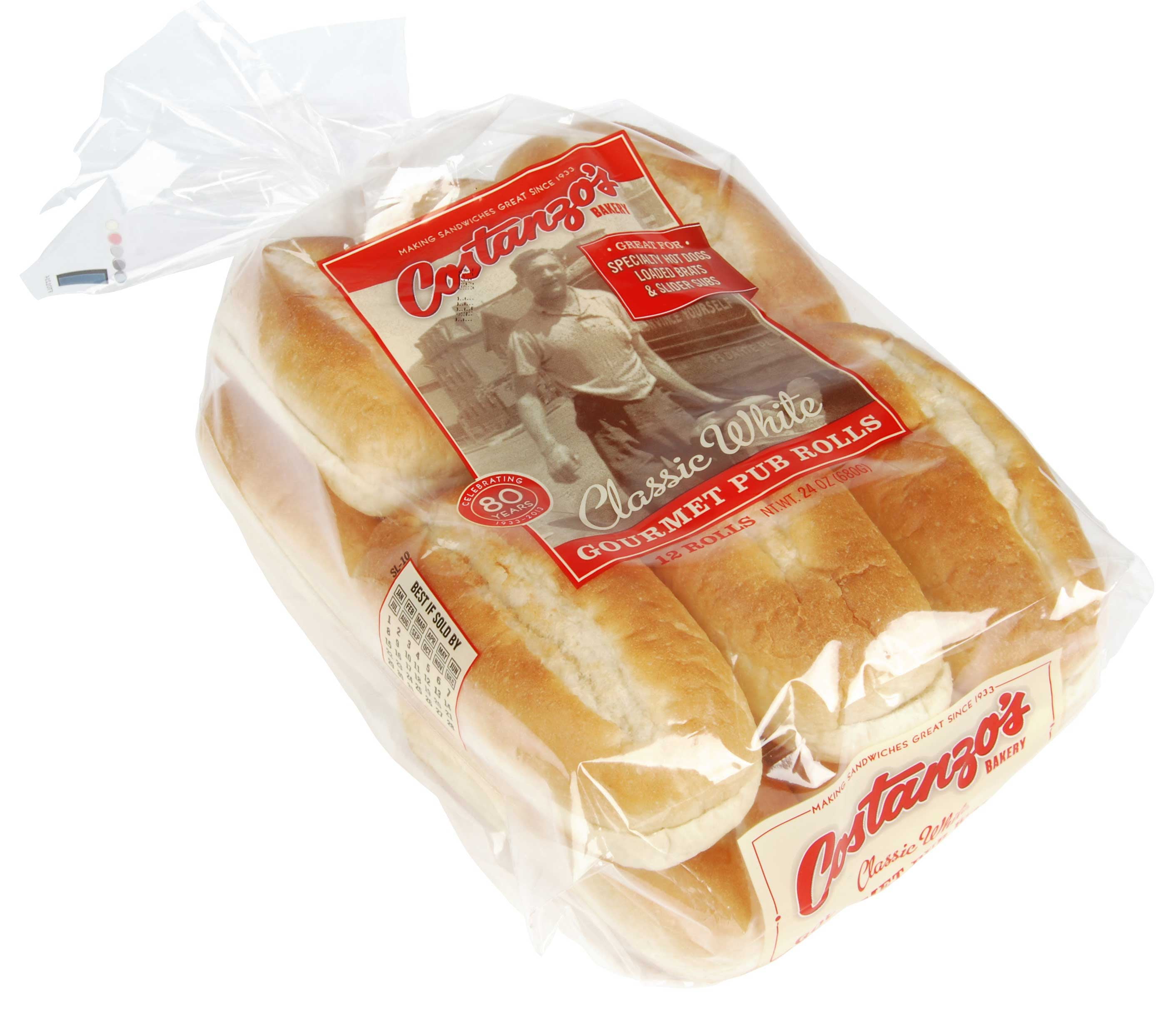 Costanzos Bakery Sausage Brat Roll, 63 Gram -- 72 per case. - Walmart.com