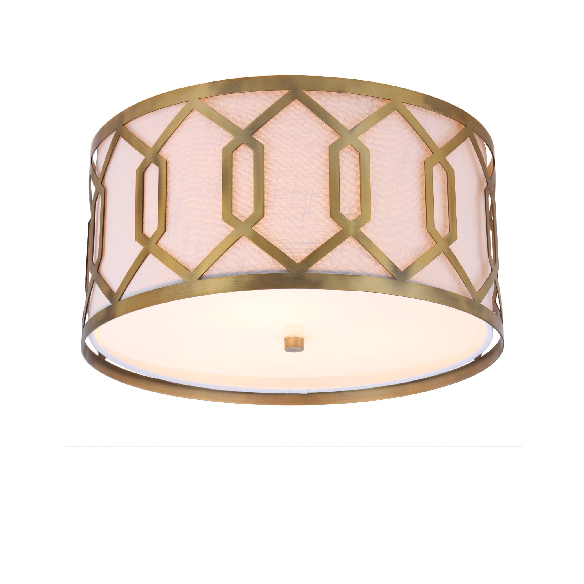 Jonathan Y Lighting Jyl3500 Hex 3 Light 16 Wide Led Flush Mount Drum jonathan-y-lighting-jyl3500-hex-3-light-16-wide-led-flush-mount-drum