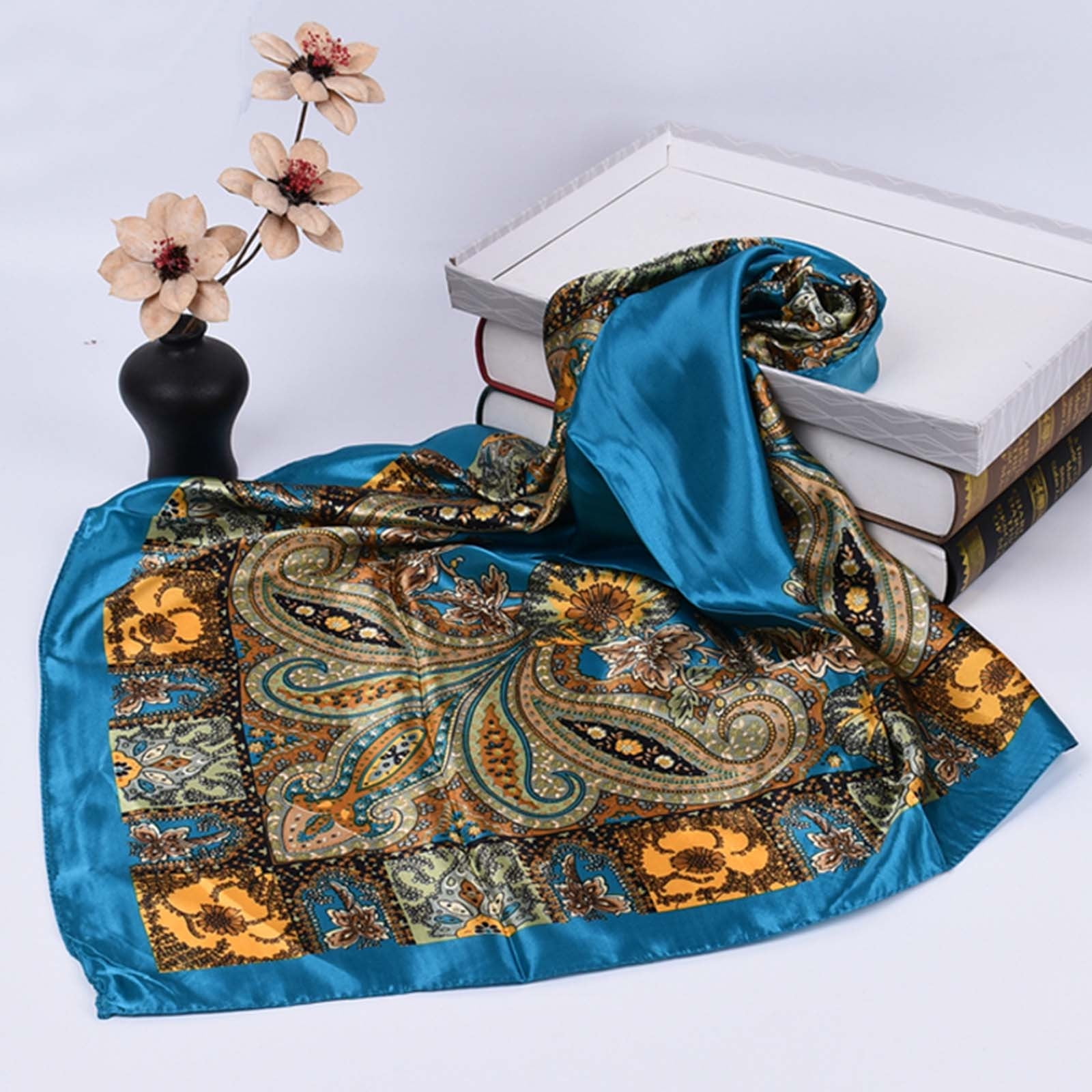 Click here for Dvkptbk Scarfs For Women 90cm Imitation Silk Big S... prices