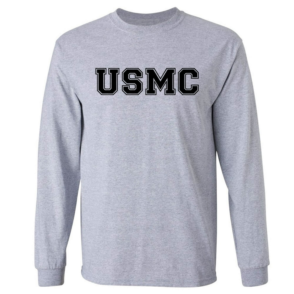 ZeroGravitee - USMC Athletic Marines Long Sleeve T-Shirt in gray ...