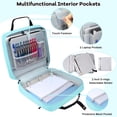 3 D-Ring Zipper Binder 2 inch with Shoulder Strap, Waterproof Storage ...