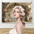6x4ft Pink Rose Flower Arch Medieval Building Photography Backdrop for ...