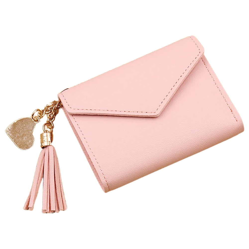 Small Wallets for Women Bifold Slim Coin Purse Zipper ID Card Holder ...