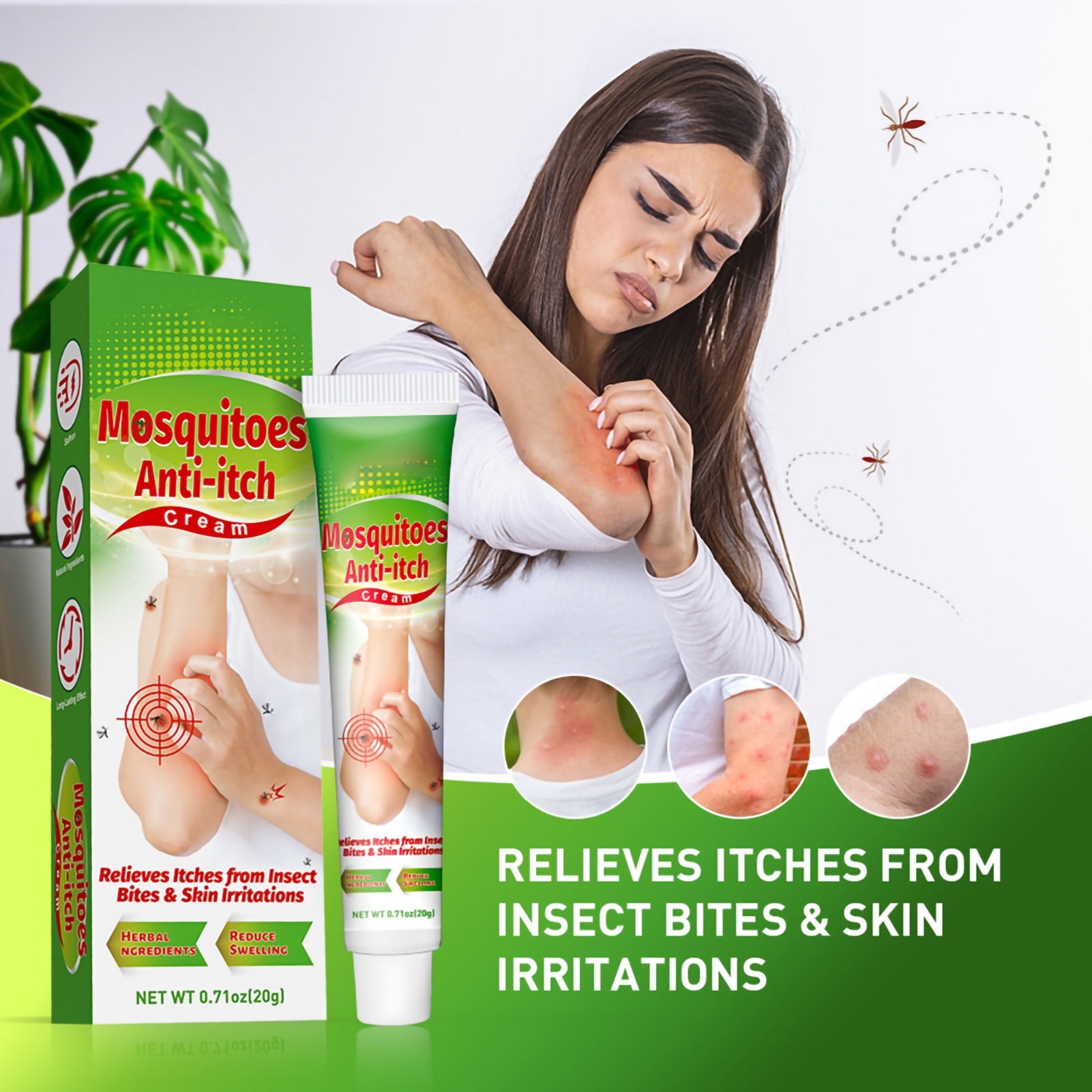 Crema Antipicazón ANGGREK Alivio Para La Picazón De Mosquitos 20 g Oro ...