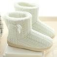 GURGER Slipper Boots Women Winter Knit Booties Slippers Ladies Plush ...