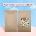 BagDream 50Pcs Brown Bakery Bags with Window, 3.54x2.36x6.7 inches ...