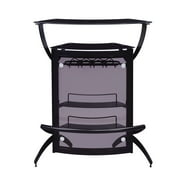 Tribesigns Rattan Home Bar Unit, Farmhouse 4-Tier Bar Table with 4 ...