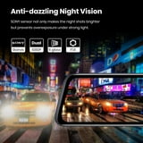 AUTO-VOX V5 Mirror Dash Cam Front and Rear,9.35’’ Full Laminated Touch ...