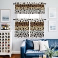 Animal Paw Print Kitchen Curtains Set for Windows, Dog Claws Pattern ...