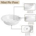 Ceramic Mini Pie Pans Set of 6, 6 Inch Pie Plates for Baking with ...
