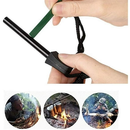 yongy Emergency Fire Starters Outdoor Survival Camping Magnesium Flint ...