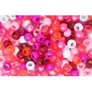 Creativity Street® Neon Pony Beads, 6mm x 9mm, Neon Assortment, 1000 ...