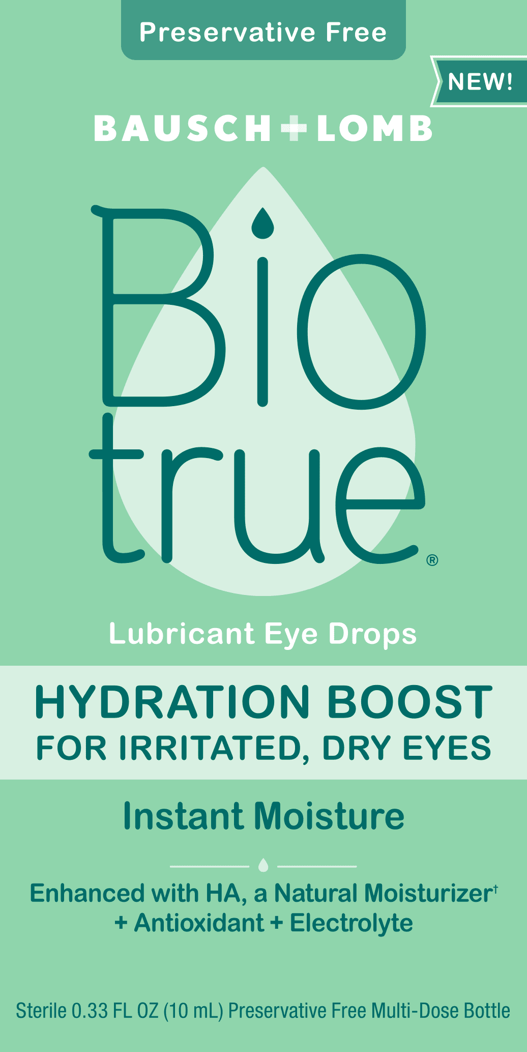 Biotrue Hydration Boost Eye Drops Multi-Dose for Irritated and Dry Eyes ...